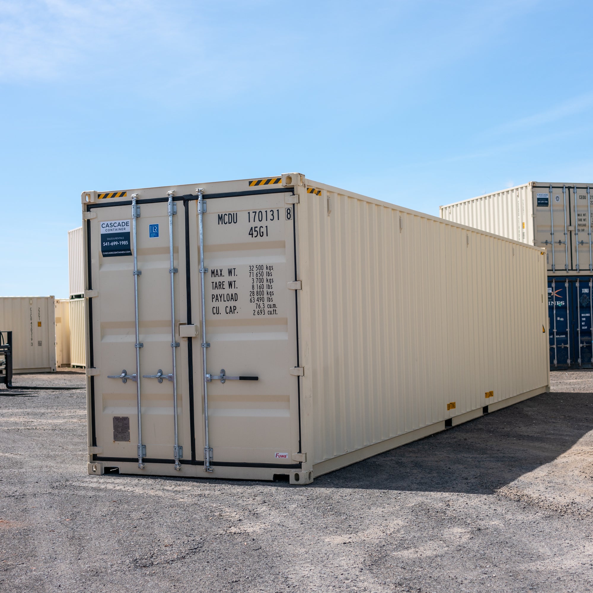 40' High Cube One Trip Shipping Container – Cascade Container