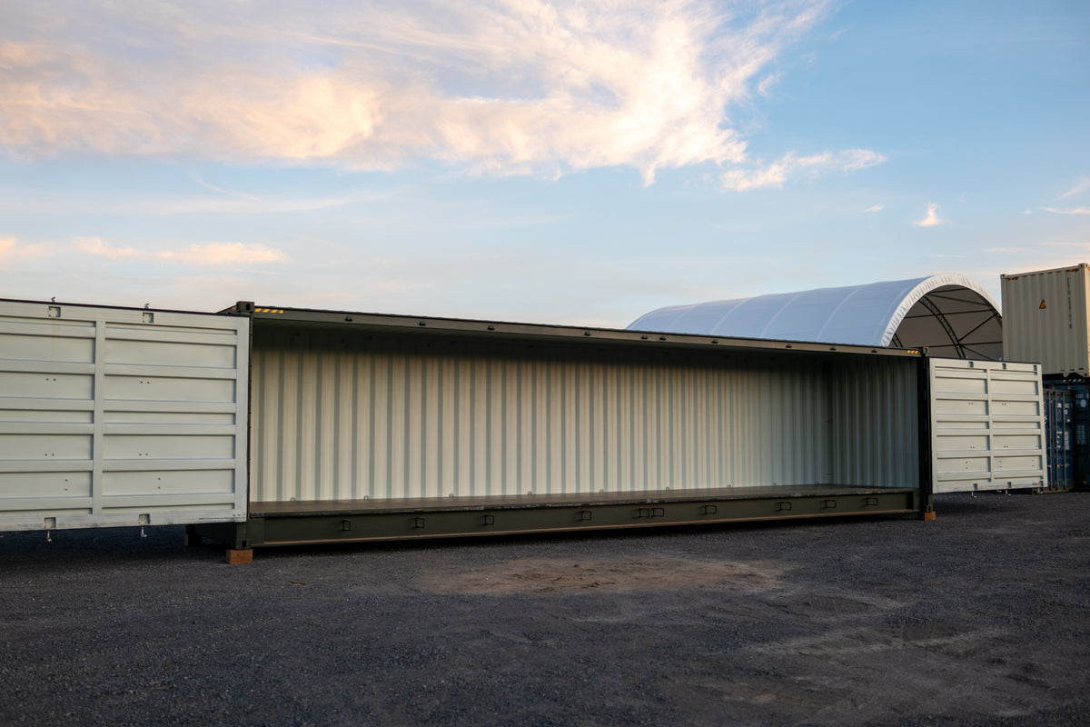 40' High Cube Open Side One Trip Shipping Container – Cascade Container