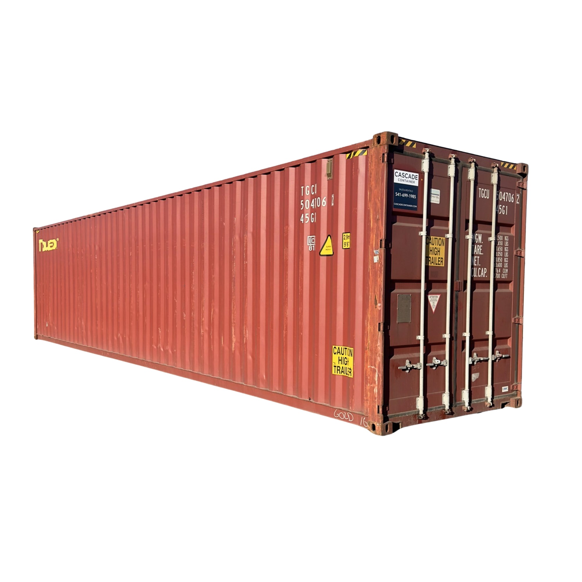 40' High Cube Premium Used Shipping Container – Cascade Container
