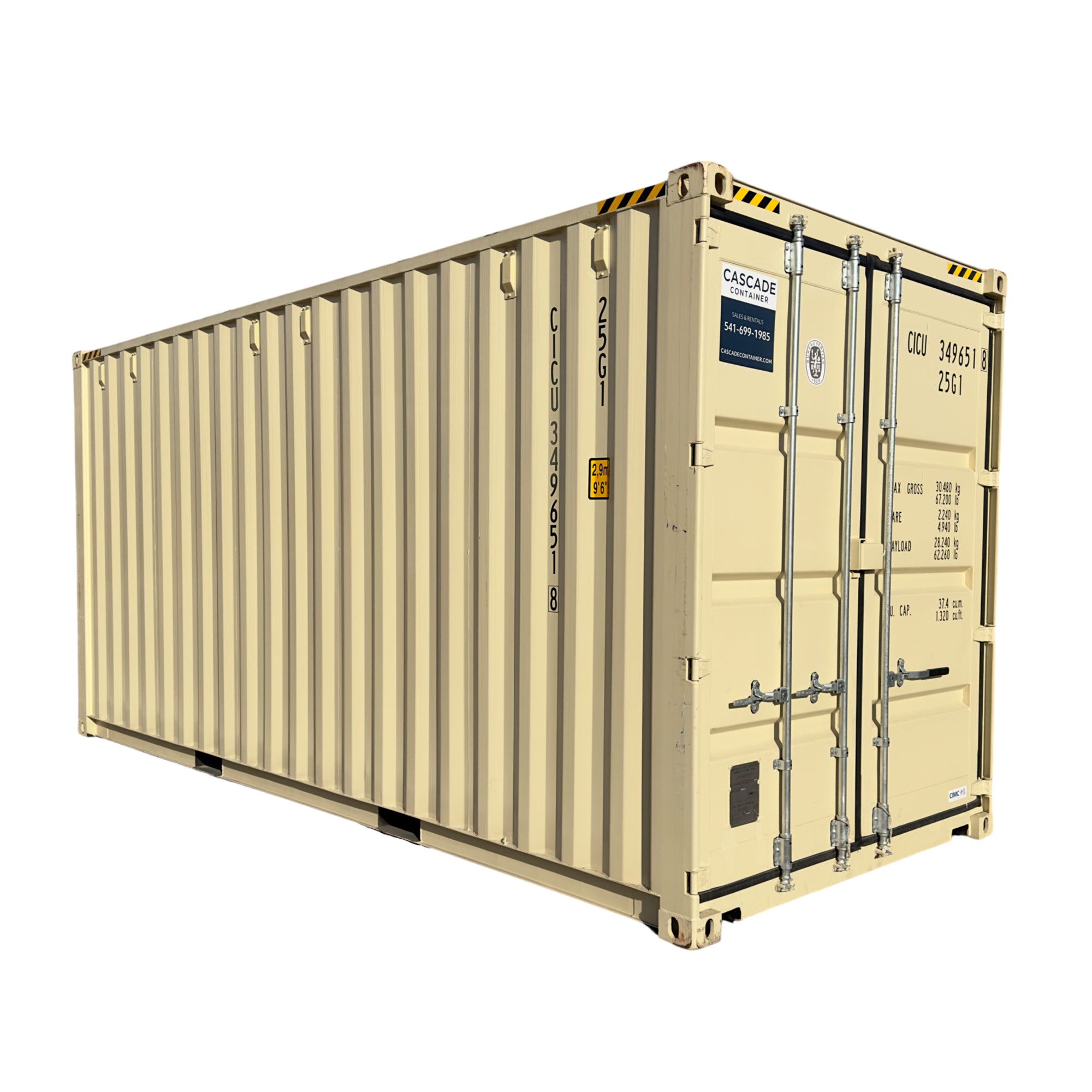 20' High Cube One Trip Shipping Container – Cascade Container